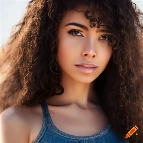 Stunning Woman With Long Hair And Hazel Eyes On Craiyon