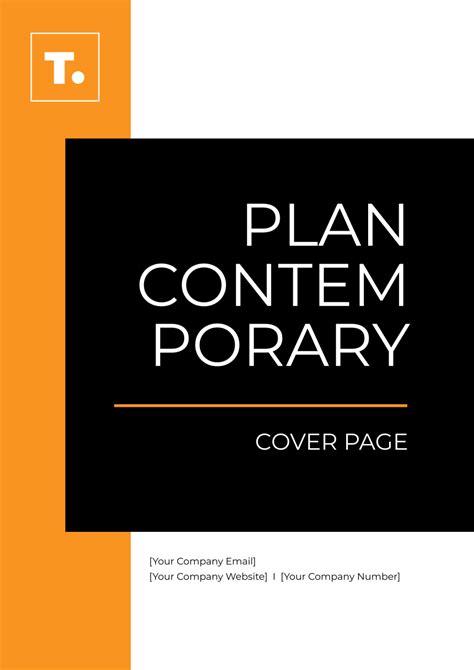 Plan Contemporary Cover Page Templates Edit Online And Download Example