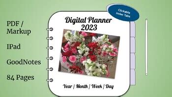 2023 Digital Teacher Planner PDF Clickable Tabs GoodNotes IPad Easy