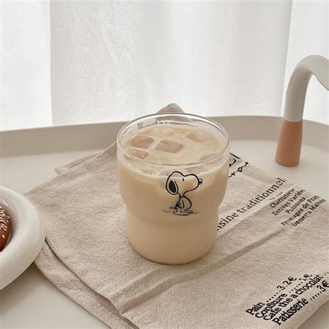 스누피 내열성 붕규산 유리 커피 컵 400ml 우유 주스 음료 머그잔 가정 선물용 장난감 Aliexpress