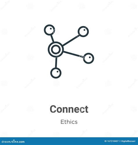 Connect Outline Vector Icon Thin Line Black Connect Icon Flat Vector