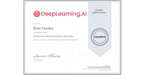 Elisa Candeo On Linkedin Completion Certificate For Convolutional
