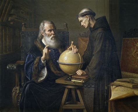 Galileo Galilei Demonstrating His New Astronomical Theories At The
