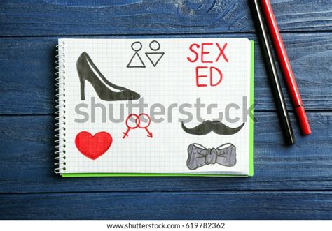 Notepad Words Sex Ed Drawings On Stock Photo 619782362 Shutterstock