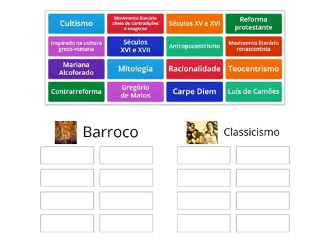 Classicismo E Barroco Group Sort