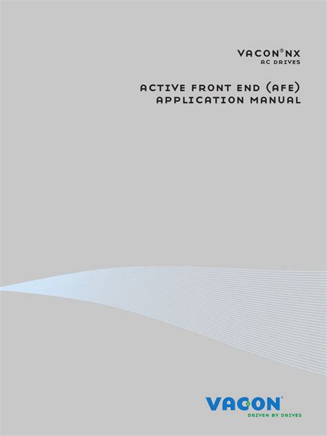 Vacon Nx Active Front End Application Manual Dpd00905a Uk Pdf
