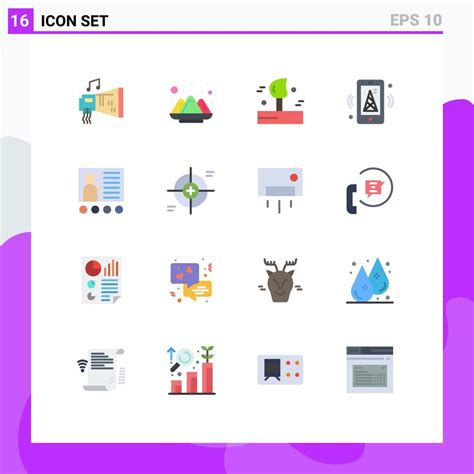 Pictogram Set Of 16 Simple Flat Colors Of Blackboard Router Powder Iot Winter Editable Pack Of