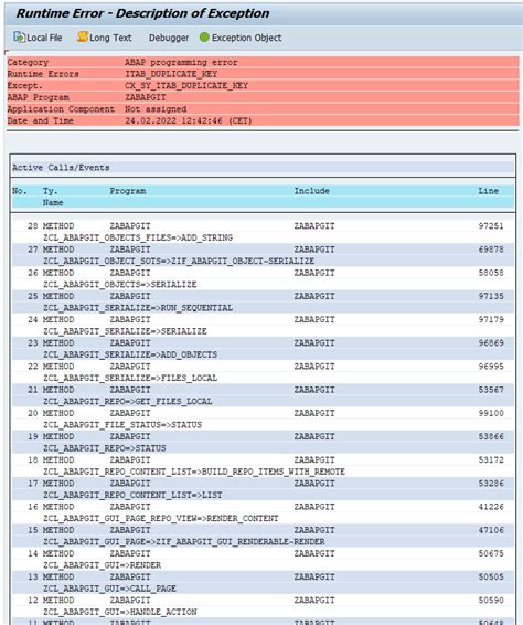 Duplicate Key Runtime Error When Creating Connecting To Online Repo Issue AbapGit