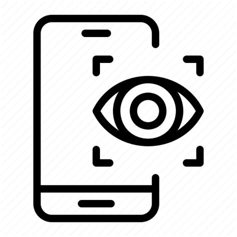 Eye Recognition Retinal Scan Biometric Smartphone Icon Download On Iconfinder