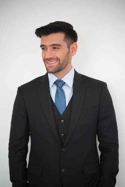 Premium Photo Elegant Young Caucasian Handsome Man On White