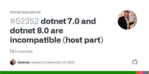 Dotnet 7 0 And Dotnet 8 0 Are Incompatible Host Part Issue 52352