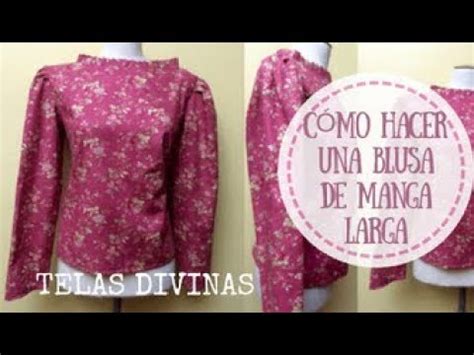 TUTORIAL PARA HACER BLUSA DE MANGA LARGA en Español YouTube