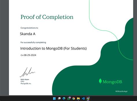 Skanda A On Linkedin Mongodb Nosql Database Learningjourney