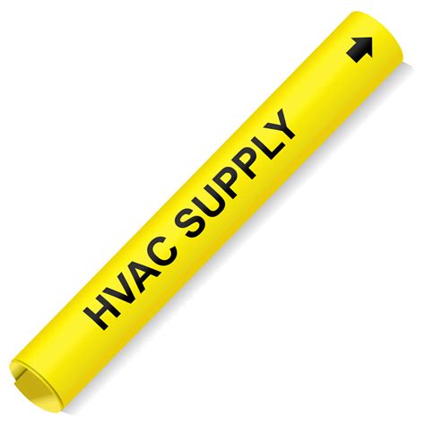 Coiled Pipe Marker Hvac Supply Yellow Asme A131