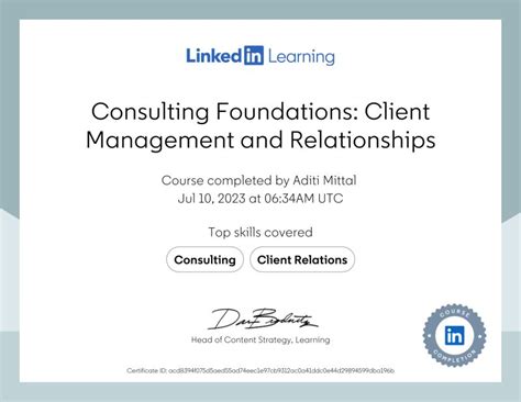 Aditi Mittal On Linkedin Certificate Of Completion