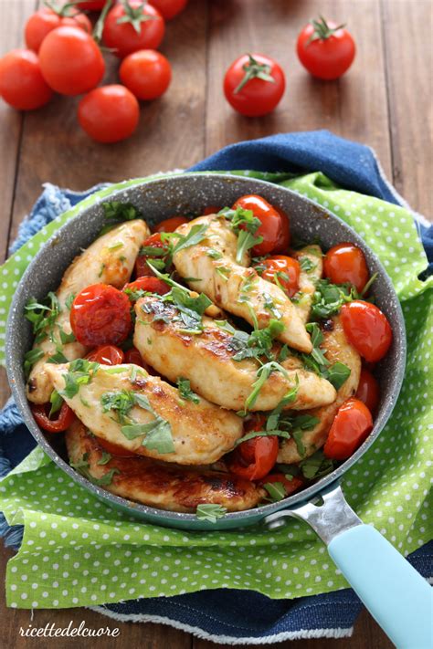 Filetti Di Pollo Con Pomodorini E Rucola Ricettedelcuore