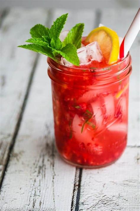 Sparkling Smashed Raspberry Mint Lemonade Recipe Recipe Mint