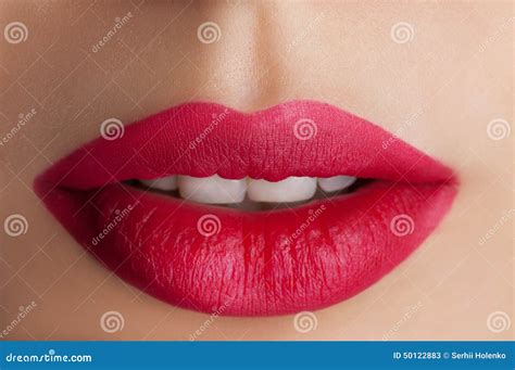 Classic Red Lips Stock Image Image Of Nice Fashion 50122883