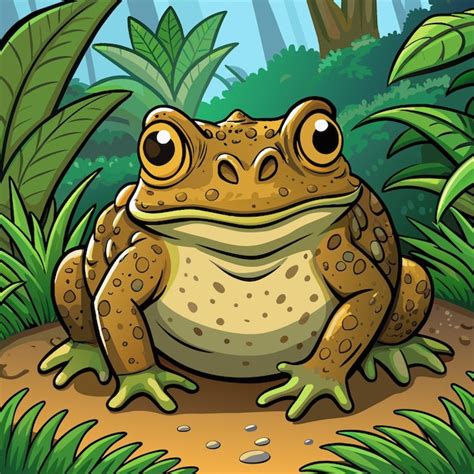 Un Dessin Animé Dune Grenouille Avec Un Fond Vert Avec Une Image Dune