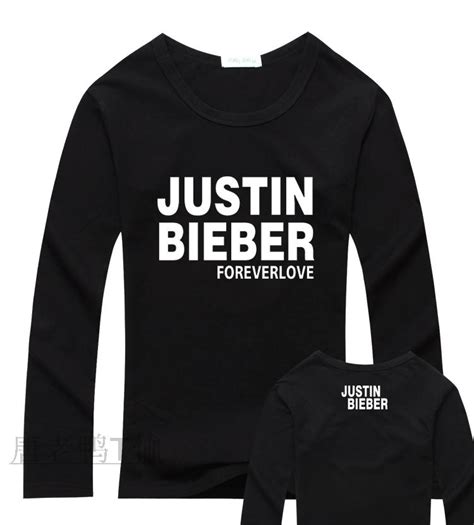 贾斯汀比伯长袖t恤justin Bieber 男 女装秋冬纯棉宽松打底衫衣服潮男潮女style
