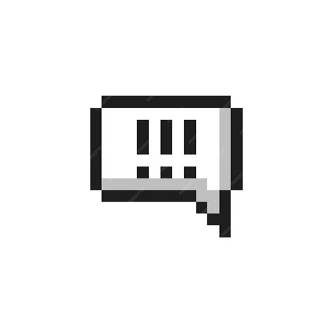 Premium Vector Pixel Art Dialog Icon