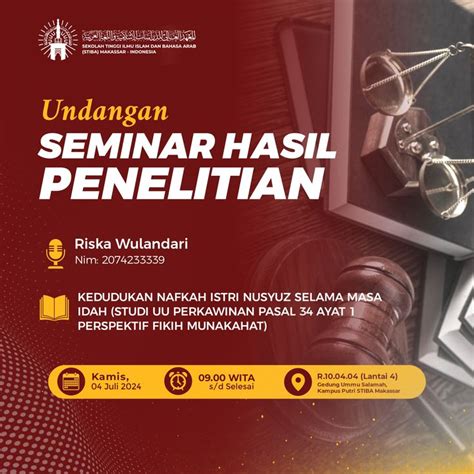Pamflet Undangan Seminar Hasil Penelitian Seminar