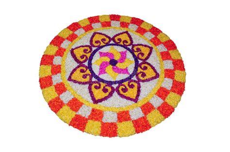 Onam Pookalam Or Floral Design Stock Image Image Of Asian Religious