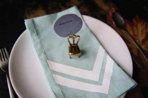 Diy Gold Chair Place Card Holders Shelterness