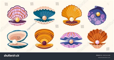 Open Clam Shell Illustrations Royaltyfree Vector Graphics Clip Art