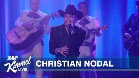 Christian Nodal Presume Rostro Sin Tatuajes Con Jimmy Kimmel