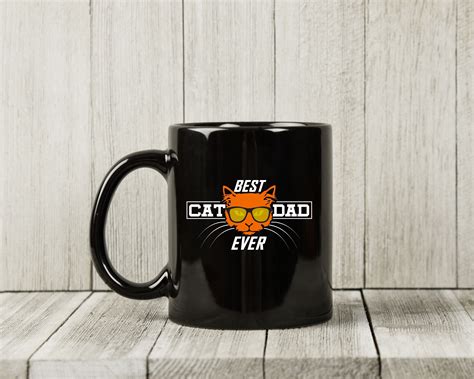 Best Cat Dad Ever Mug Funny Cat Coffee Cup For Dads Daddy Etsy