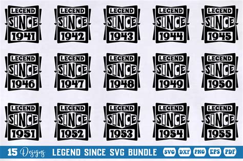 Legend Since Svg Bundle Graphic By Belysvgbundlefiles Creative Fabrica