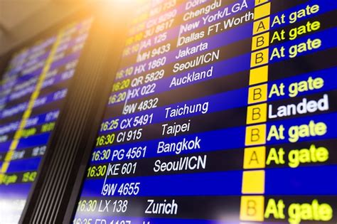 Premium Photo Timeboard In The Modern Airport