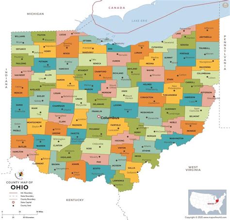 Printable Ohio County Map