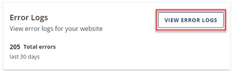 how to check error and access logs on cloud hosting