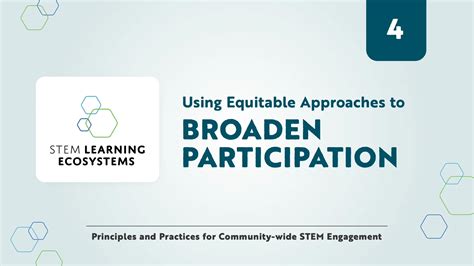 Stem Learning Ecosystems Using Equitable Approaches To Broaden