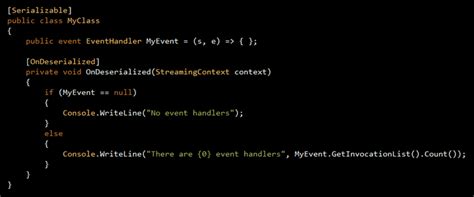 tips use [field nonserialized] to stop serializing your event