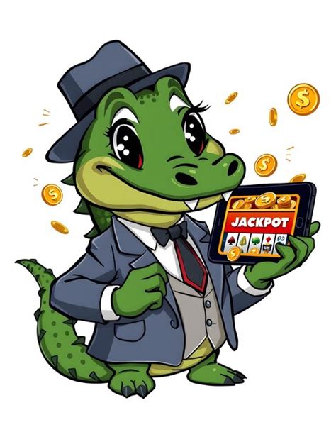 A Cartoon Of A Crocodile Holding A Bill That Says Billiard Premium Ai
