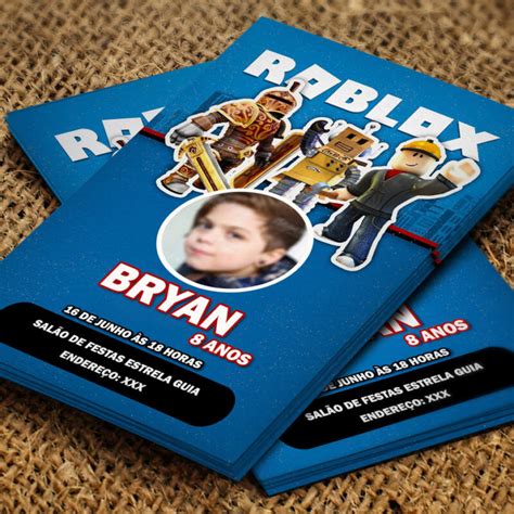 Convite Digital Roblox Montando A Sua Festa Oficial