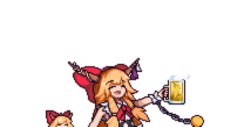 ドット絵 伊吹萃香ドット絵 Thehammerのイラスト Pixiv