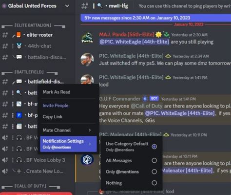 Best Discord Notifications Settings Guf Global United Forces Gaming