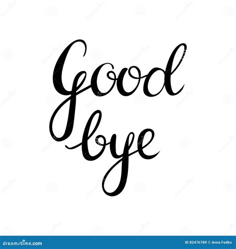 Goodbye Calligraphy Lettering Word Design Template Vector