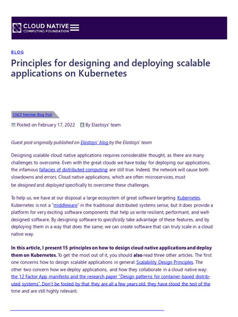Scalable Applications On Kubernetes Pdf
