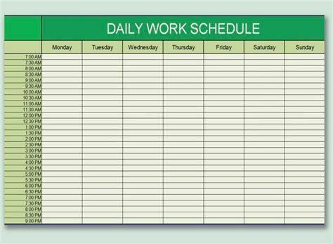 Daily Work Log Excel Template
