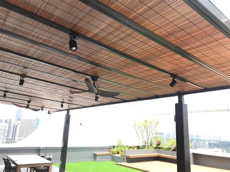 Wooden Trellis Elite Deco Pte Ltd Awning Canopy Zip Blinds
