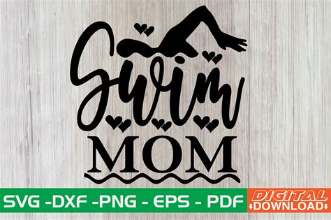 Swim Mom Svg Design Graphic By Monidesignhat · Creative Fabrica