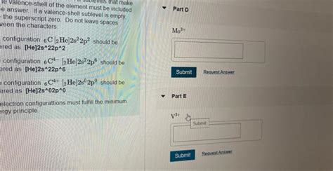 Solved Write The Valence Shell Ground State Electron Chegg Com