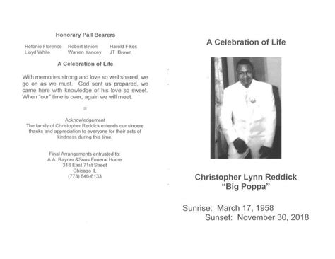 Christopher Lynn Reddick Obituary Aa Rayner And Sons Funeral Homes