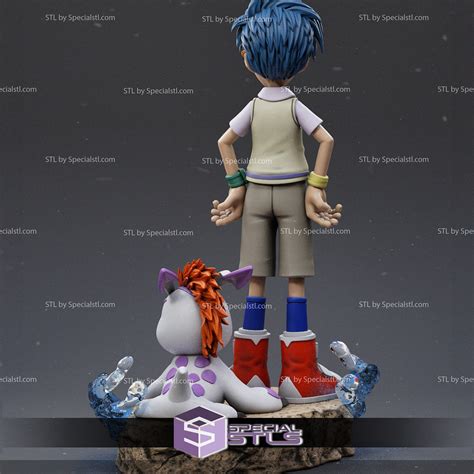 Joe And Gomamon 3d Printing Figurine Digimon Stl Files Specialstl