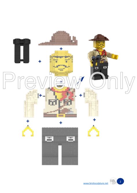 Lego Moc Maxi Figure Jungle Explorer With Binoculars By Bricksculpture